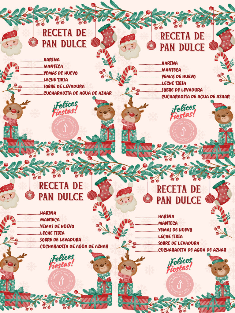 Receta de Pan Dulce | PDF | Levadura | Cocinando