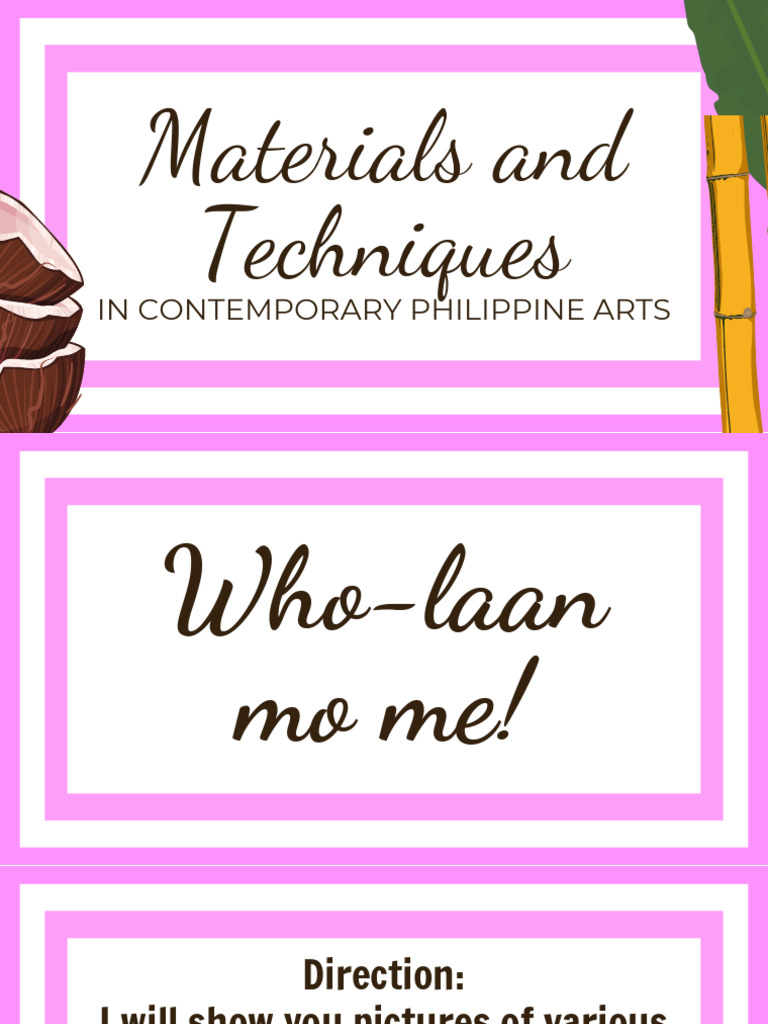 Ppt 4 Materials Pdf Printmaking Coconut