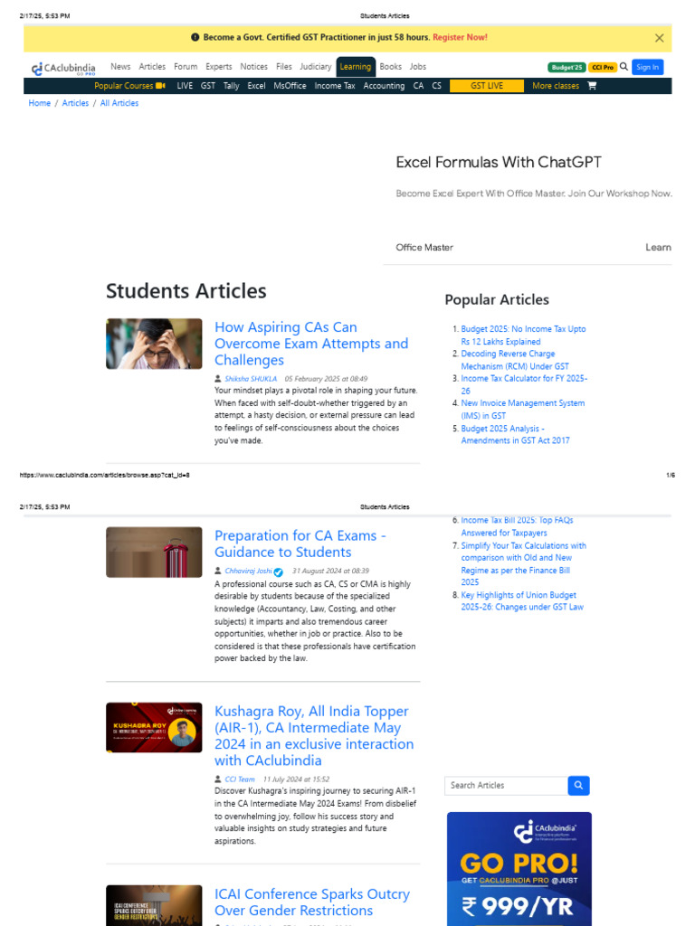 Students Articles | PDF | Taxes