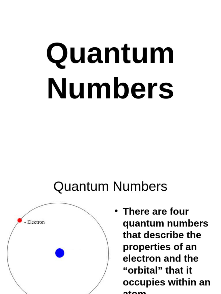 Chapter 5 Quantum Numbers | PDF | Atomic Orbital | Electron Configuration