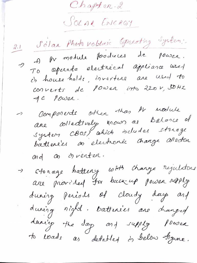 RES Chapter 2 Solar Energy | PDF