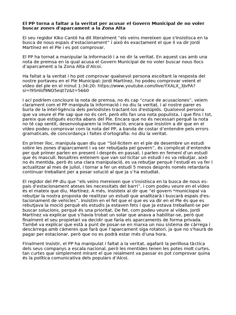 nota pp aparcament | PDF