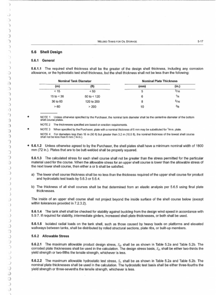 Api 650 Shell Requirements | PDF | Strength Of Materials | Building ...