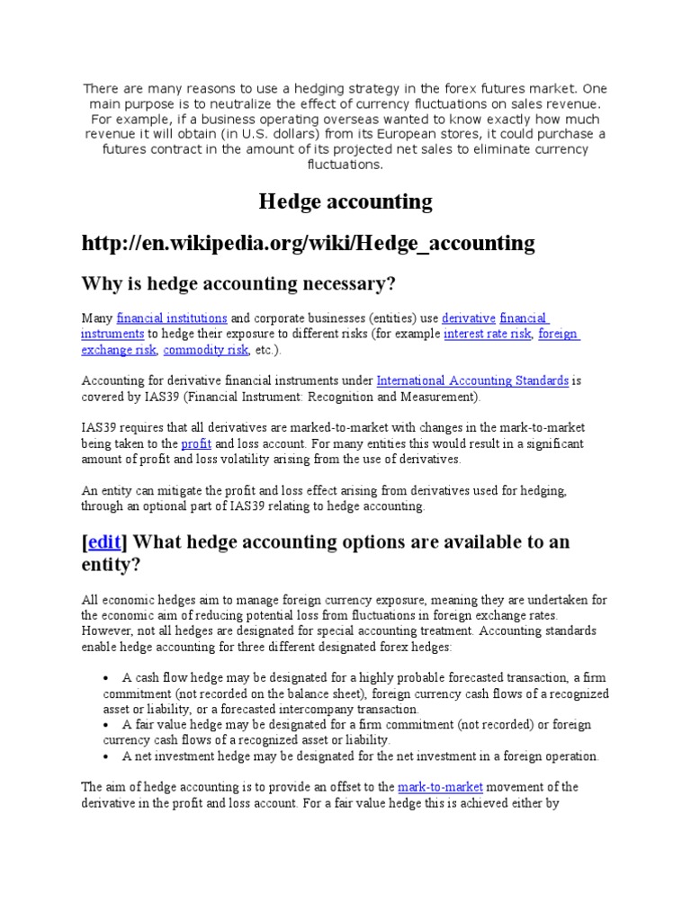 Hedge Accounting | PDF | Hedge (Finance) | Derivative (Finance)