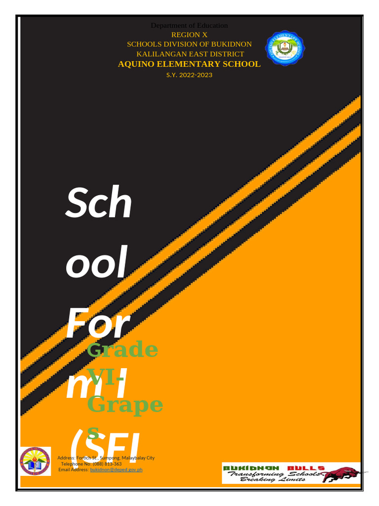 School Forms Cover Page | PDF | Government Related Organizations | Philippines