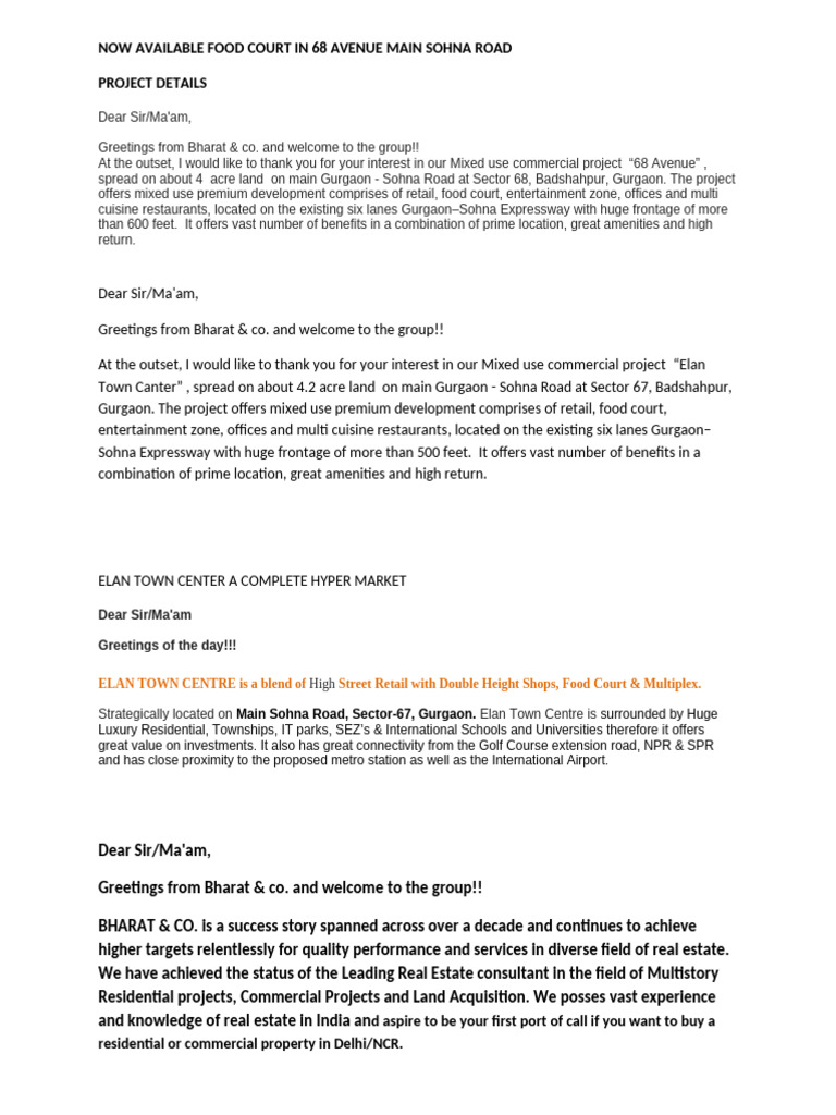 Welcome Message | PDF