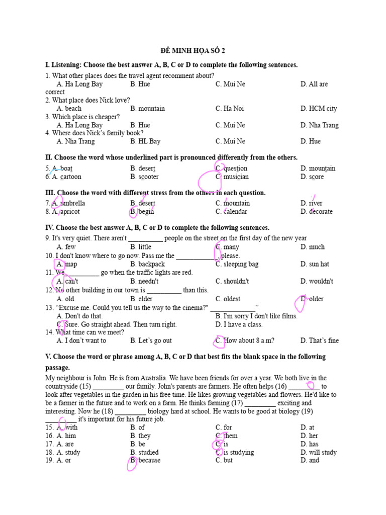 ĐỀ MINH HỌA SỐ 2 - L6 | PDF