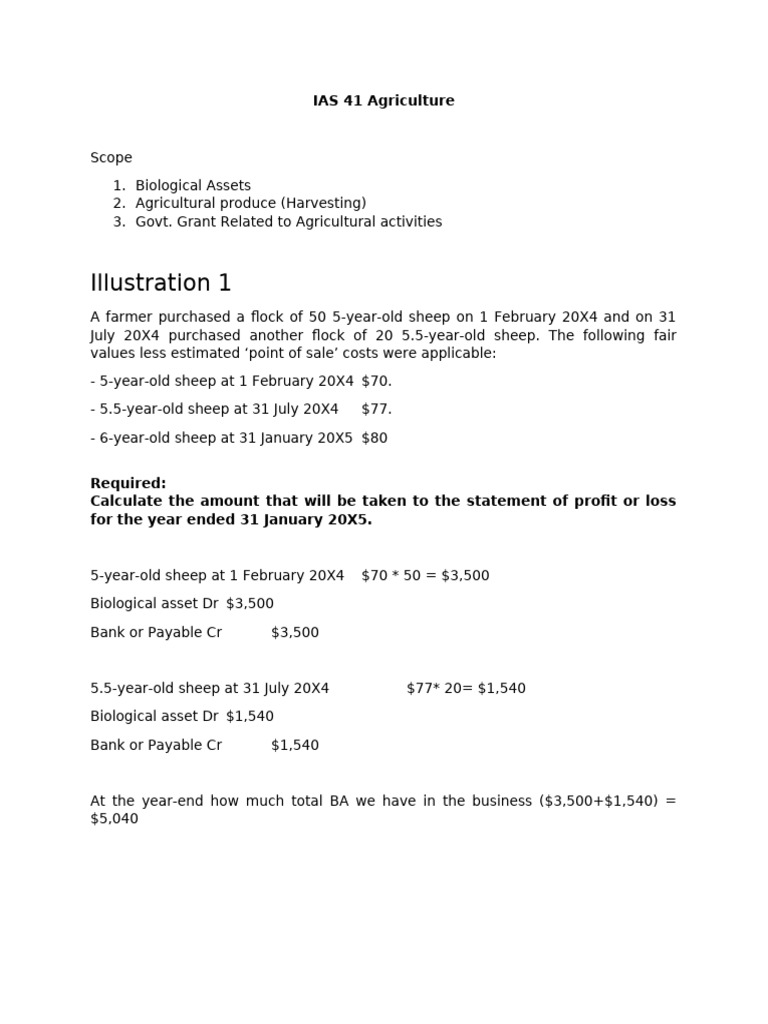IAS 41 Ariculture | PDF