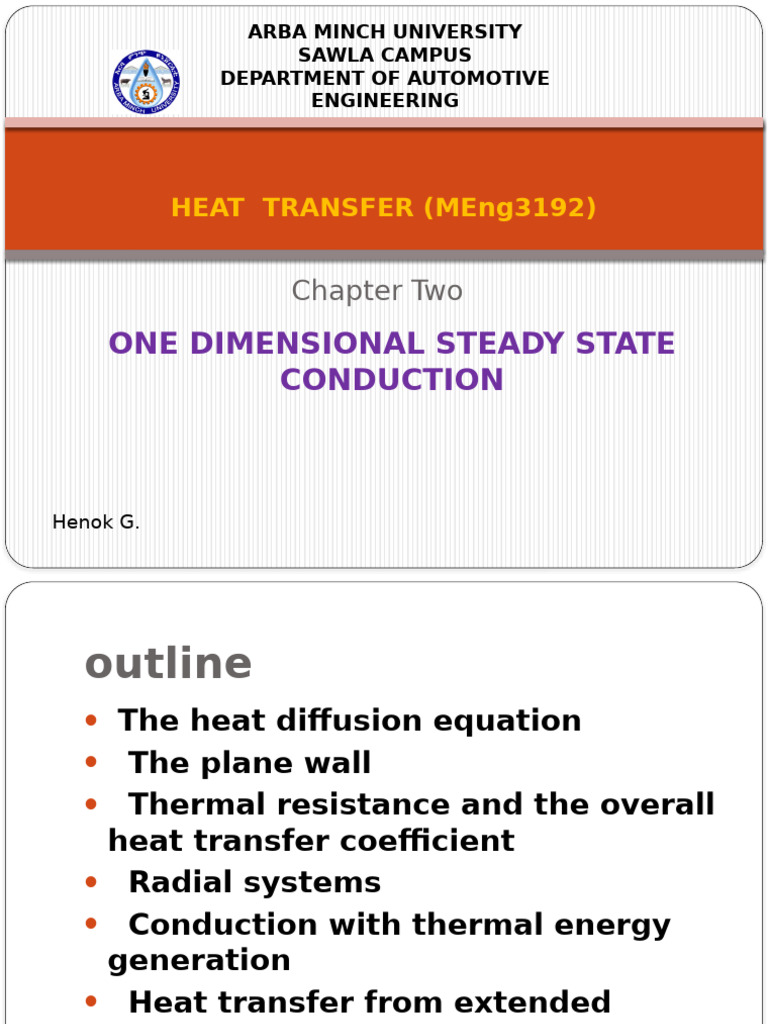 One Dimensional Steady State Conduction | PDF | Thermal Conduction ...