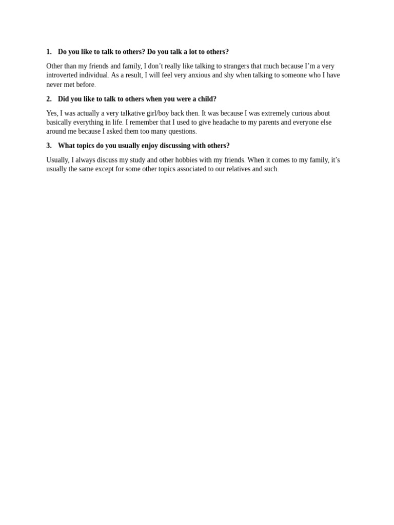 Talking With Others | PDF