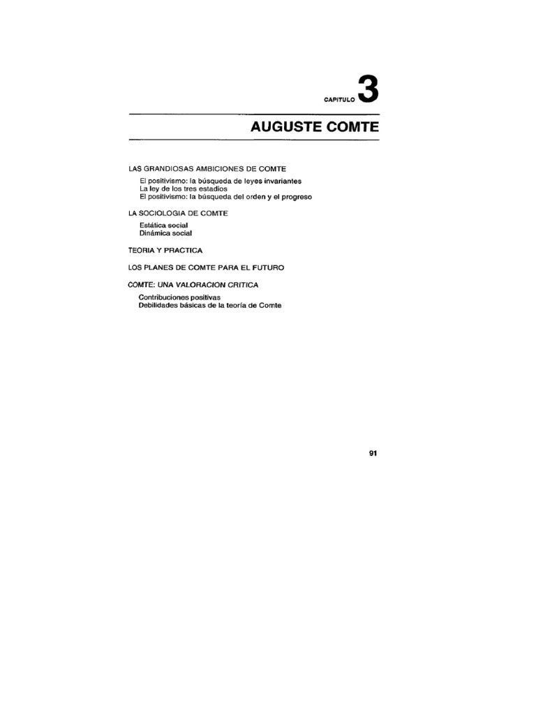 George Ritzer Auguste Comte | PDF