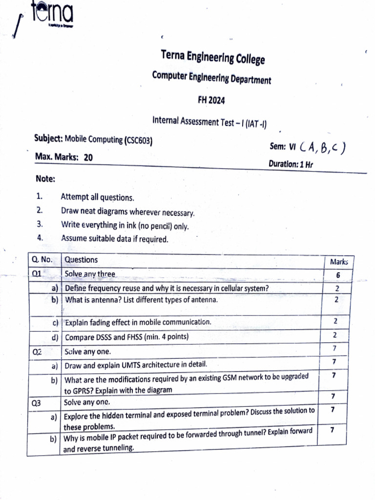 IAT 1 PYQ PAPER 2024 AND 2023 | PDF | Artificial Intelligence | Intelligence (AI) & Semantics