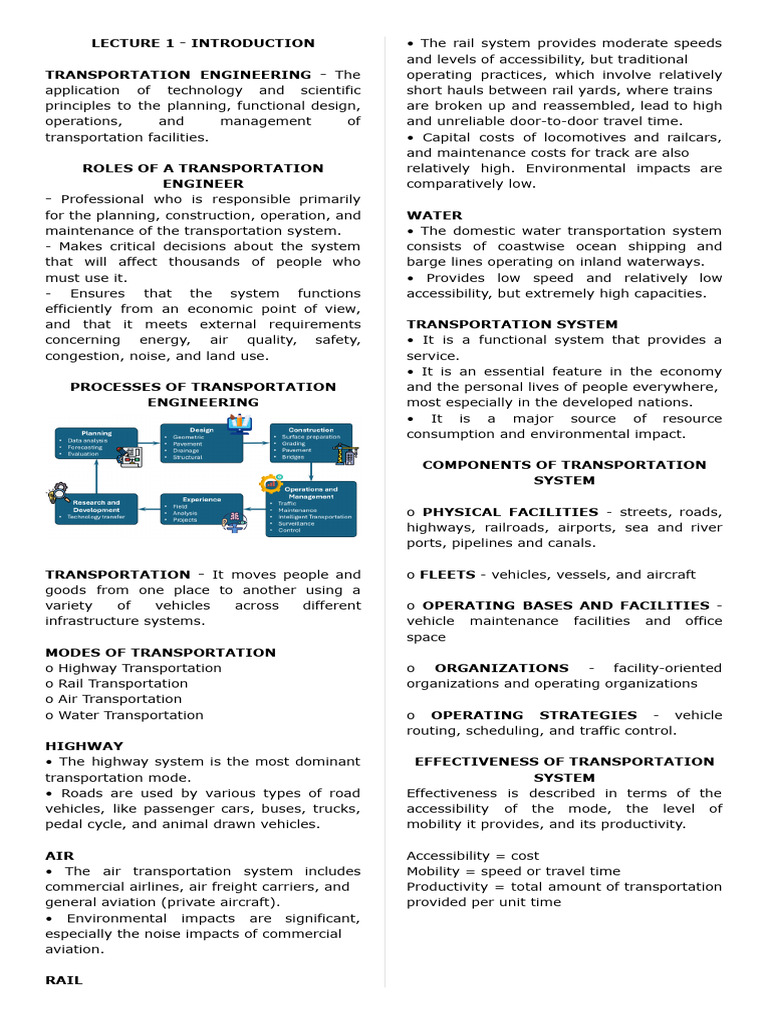Introduction to Transportation Engineering | PDF | Transport | Traffic