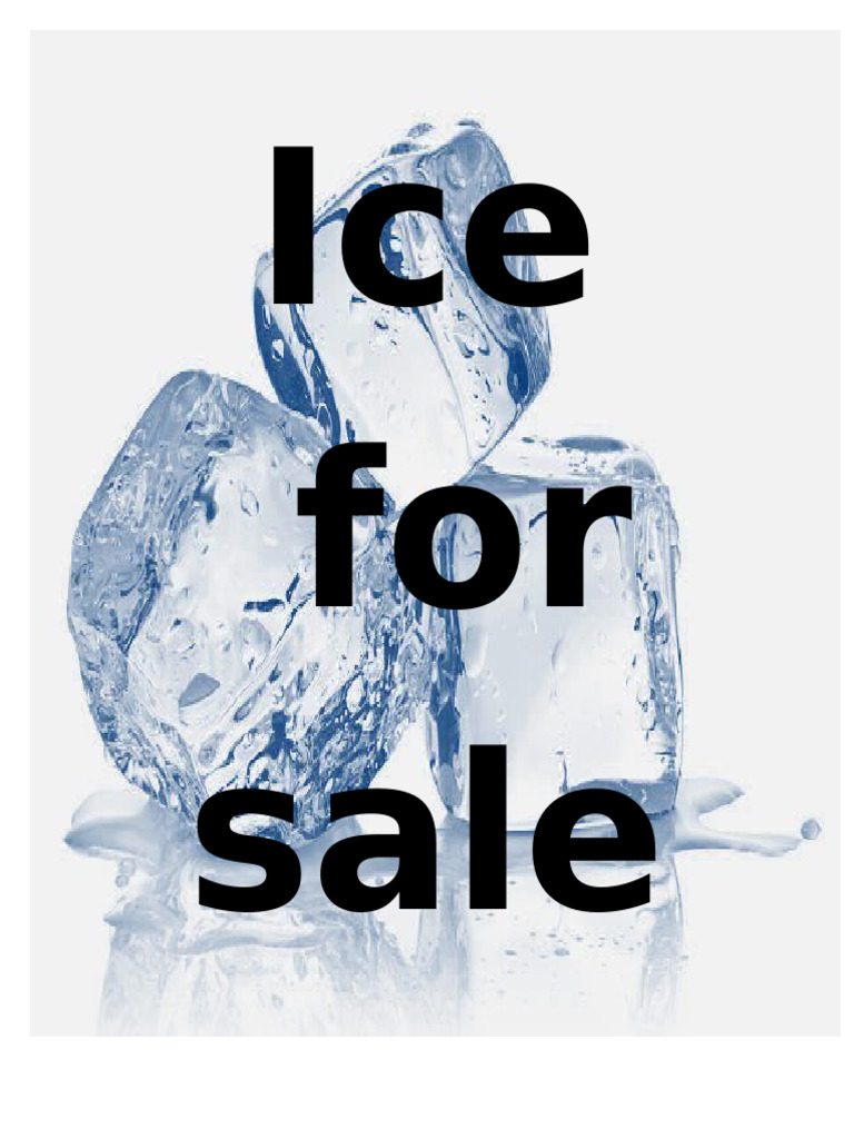 Ice For Sale | PDF