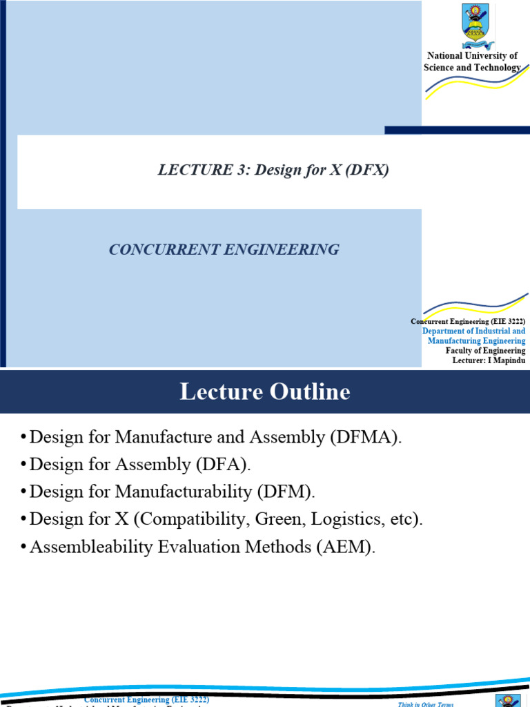 Design for X in Concurrent Engineering | PDF | Production And ...