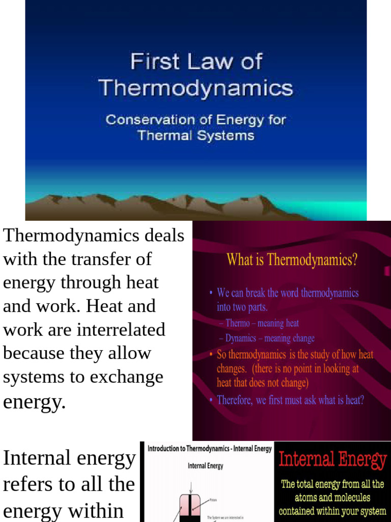First Law of Thermodynamics | PDF | Heat | Thermodynamics