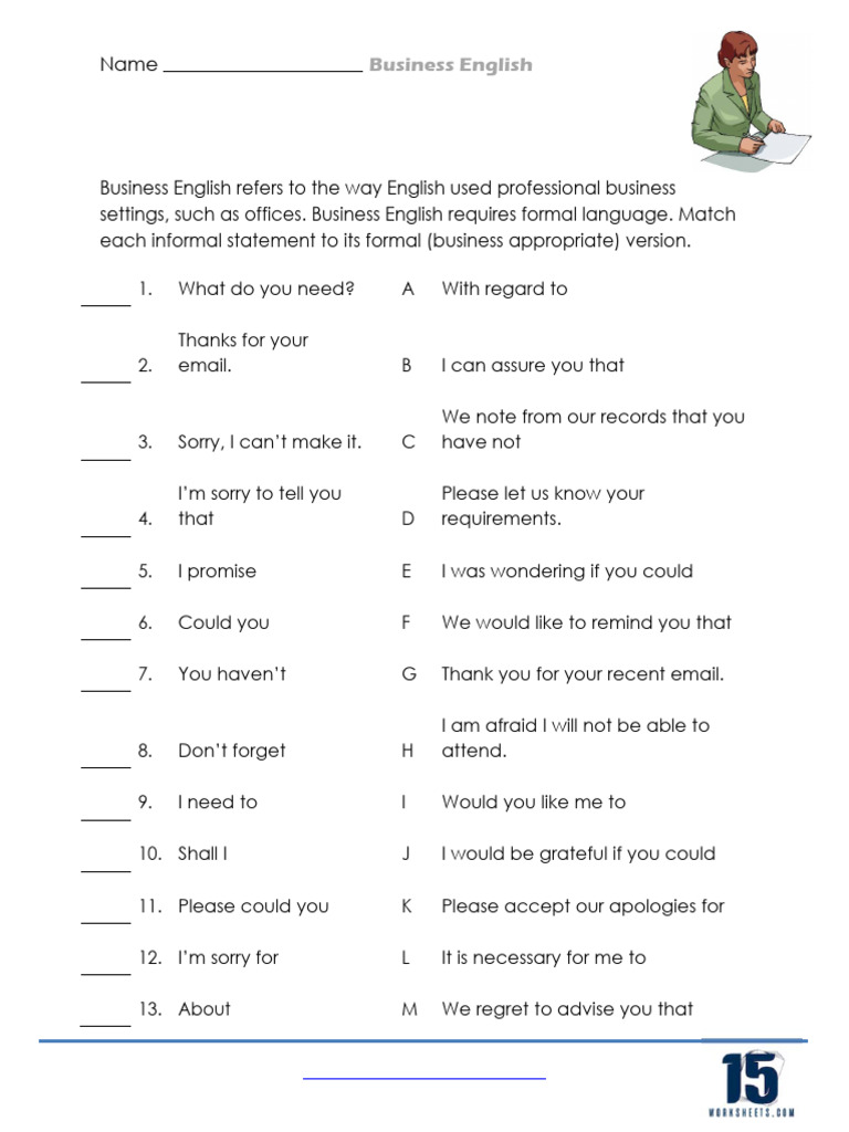Business English: Formal Language Guide | PDF