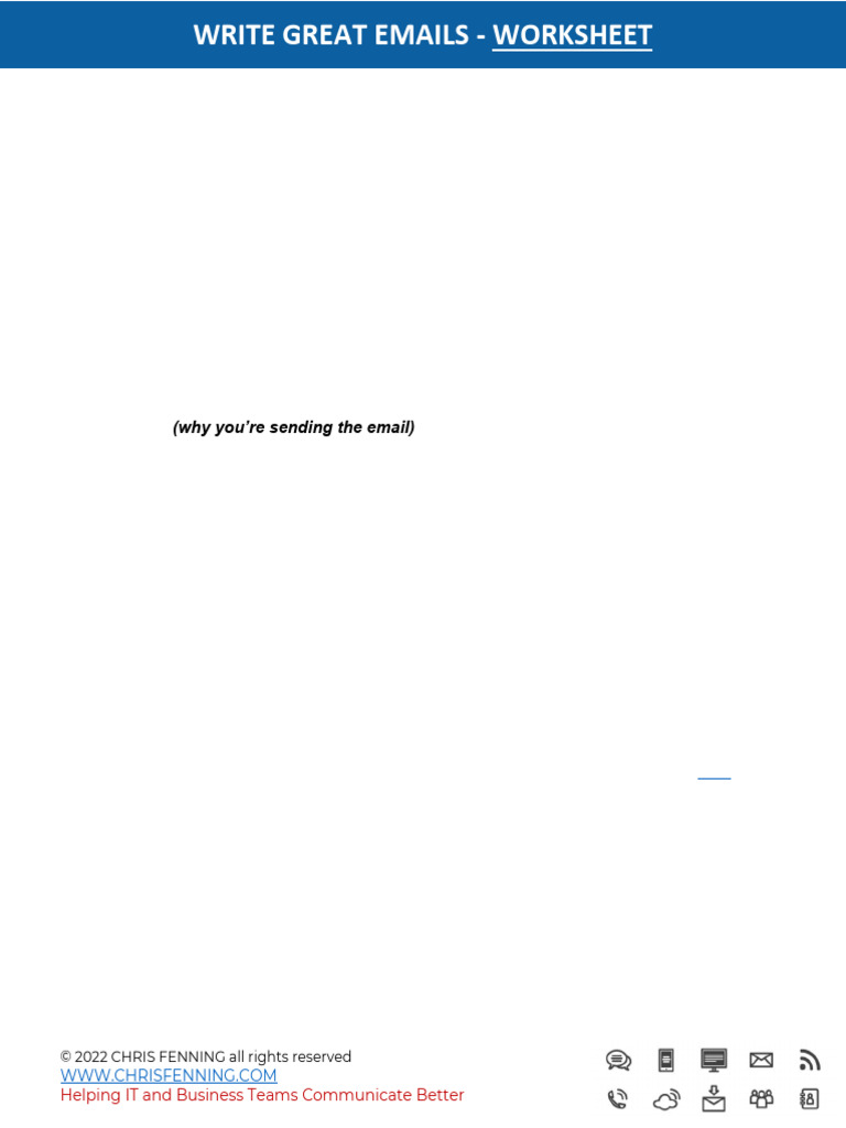 Write Great Emails Worksheet | PDF