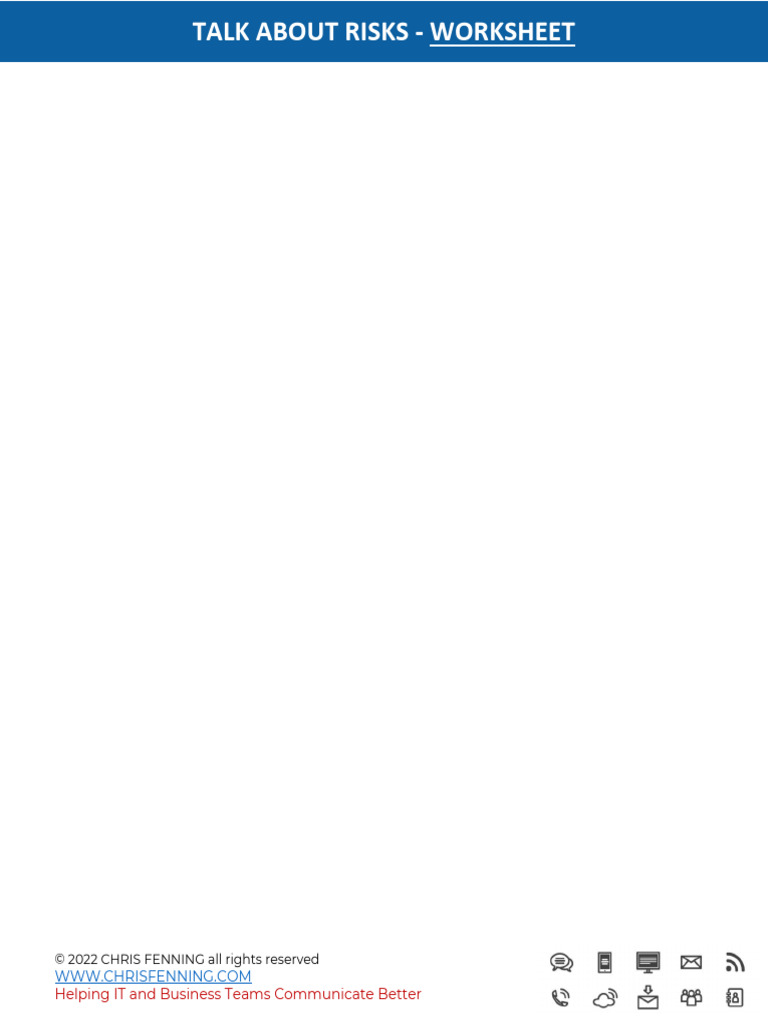 Talk About Risks Worksheet | PDF | Risk | Social Psychology