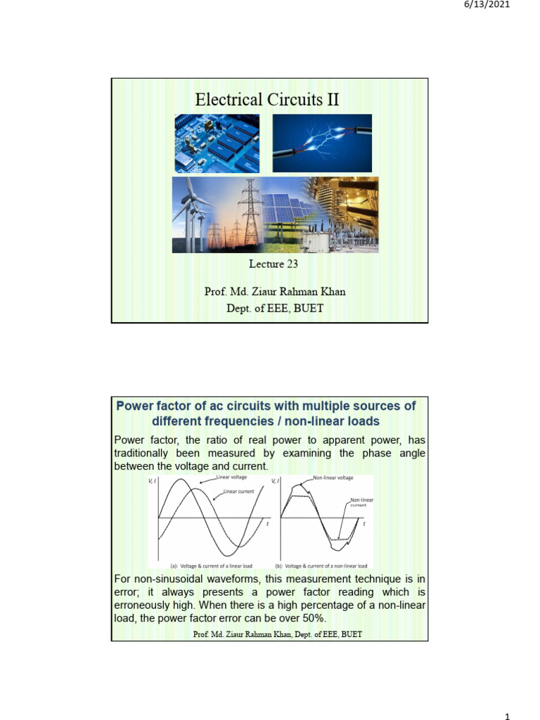 Harmonics non sinusoids | PDF | Root Mean Square | Alternating Current