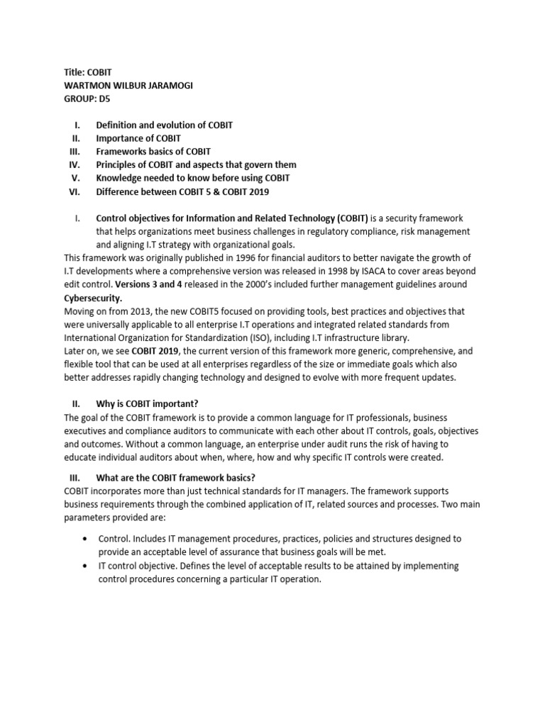 Cobit Bussiness Framework-1 | PDF | Governance | Cobit