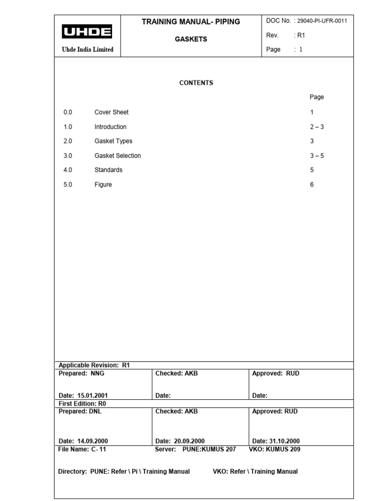 c 110 Gaskets | PDF | Mechanical Engineering | Materials
