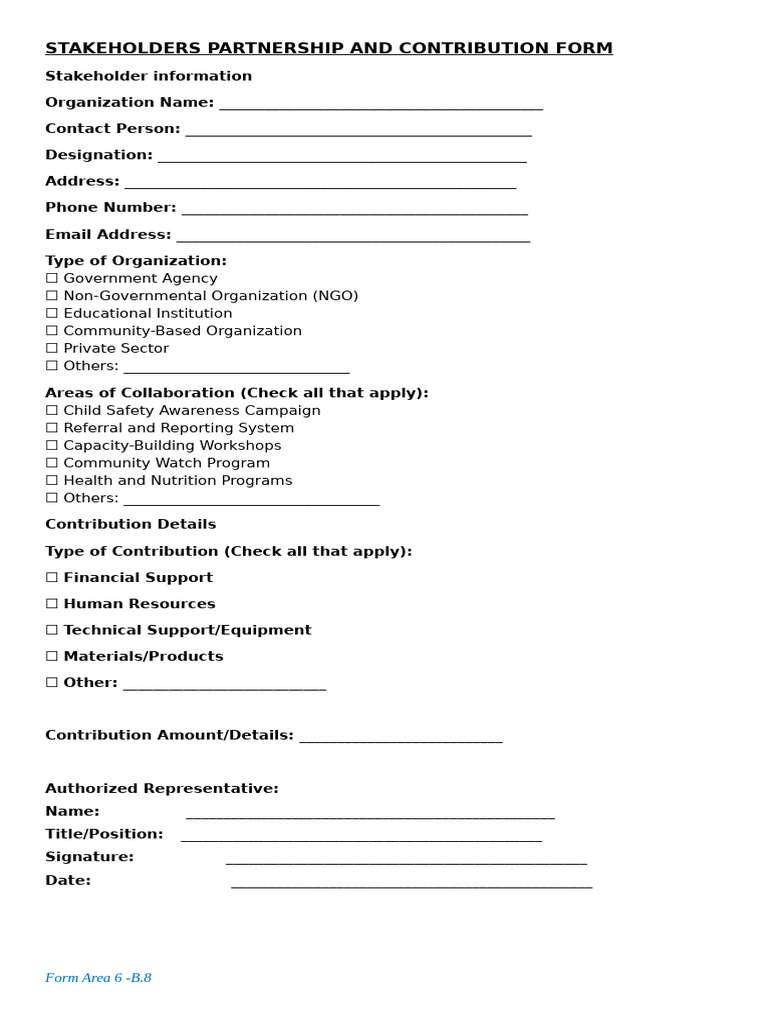 Form Area 6-B.8 | PDF