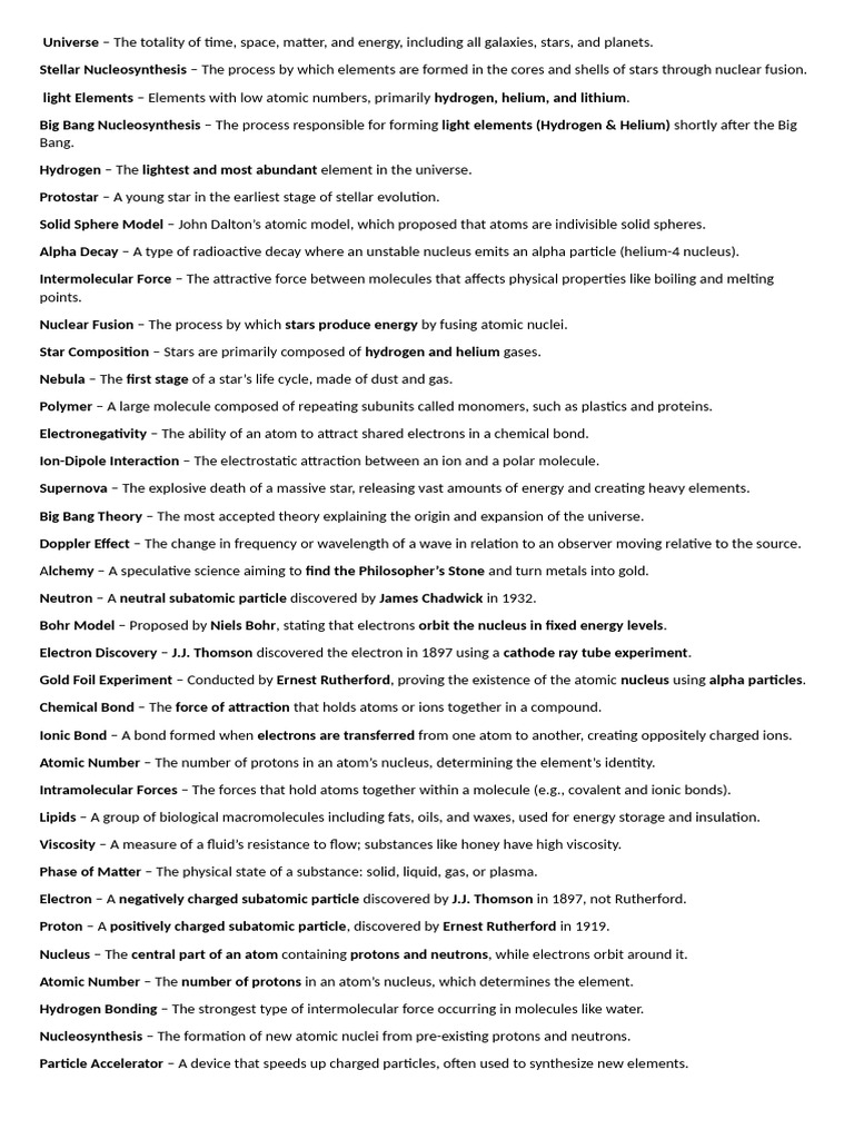 Physci Reviewer | PDF | Atoms | Chemical Bond