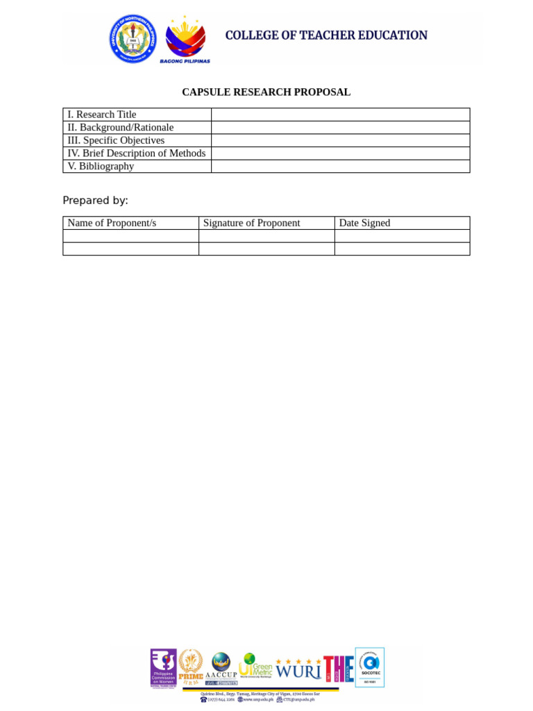 Capsule Research Proposal | PDF