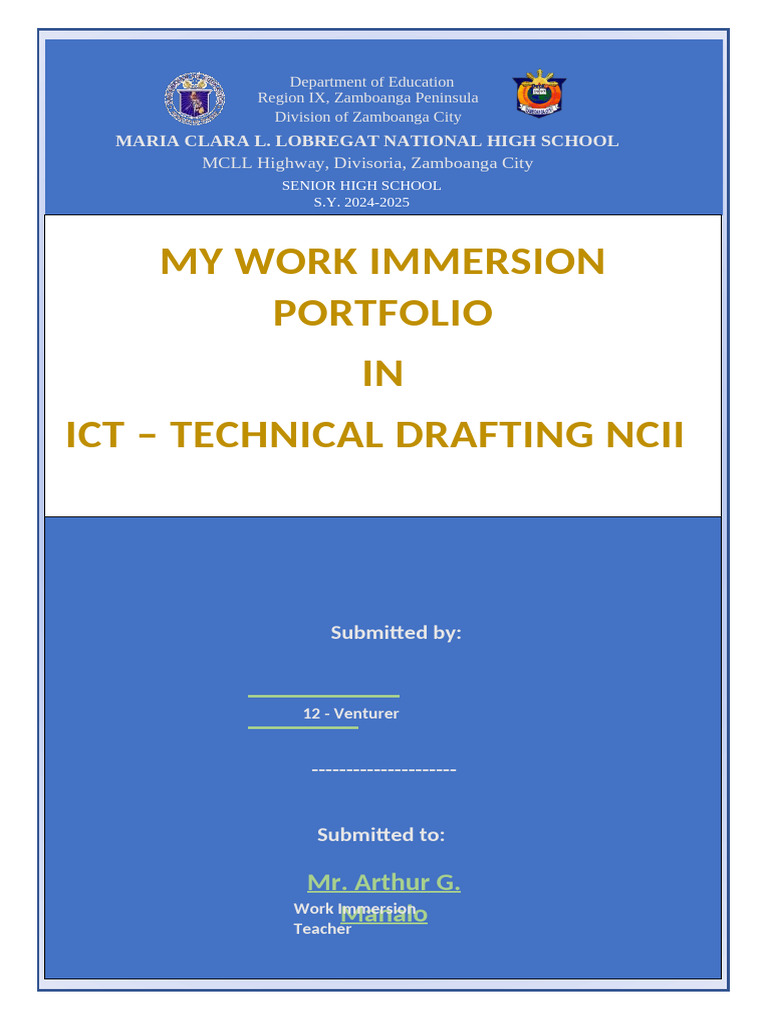 Work Immersion Portfolio 2024 2025 Template 1 | PDF