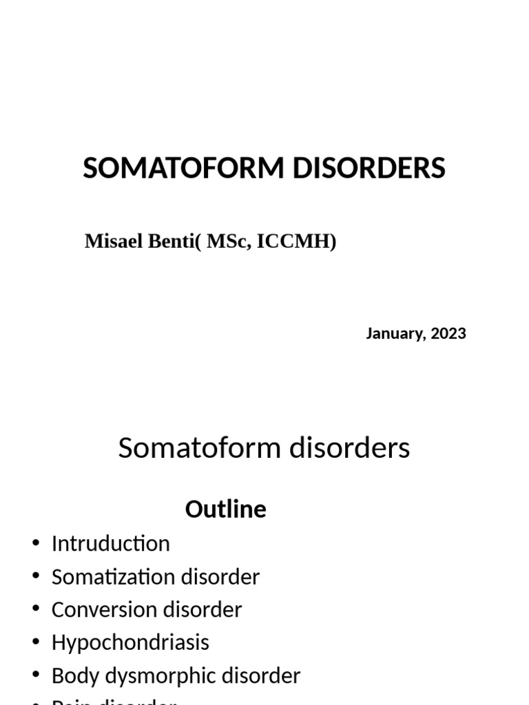 Somatoform Disorders | PDF | Mental Disorder | Medical Diagnosis