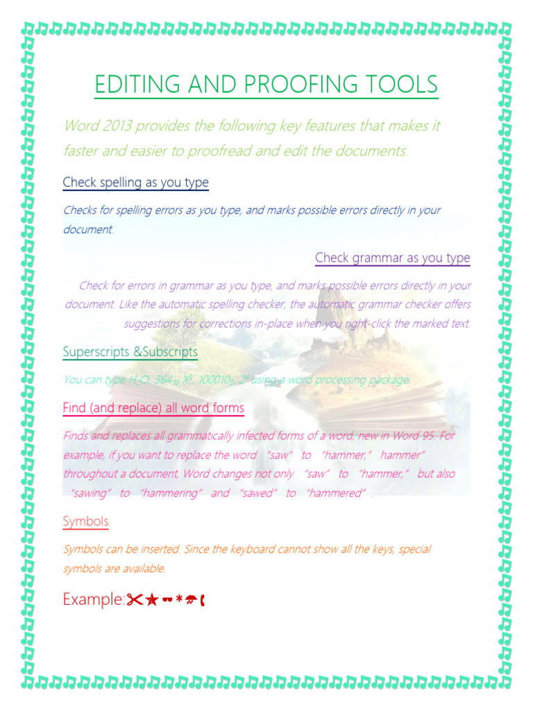 Editing and Proofing Tools in Word 2013 | PDF