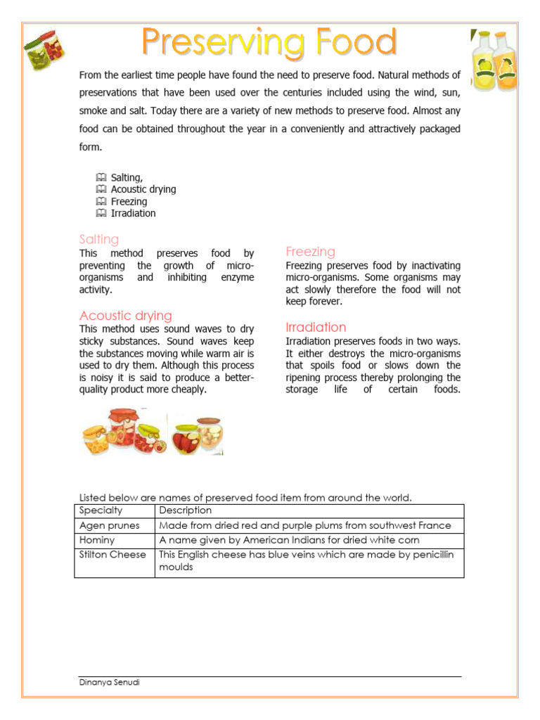 Food Preservation Methods Explained | PDF