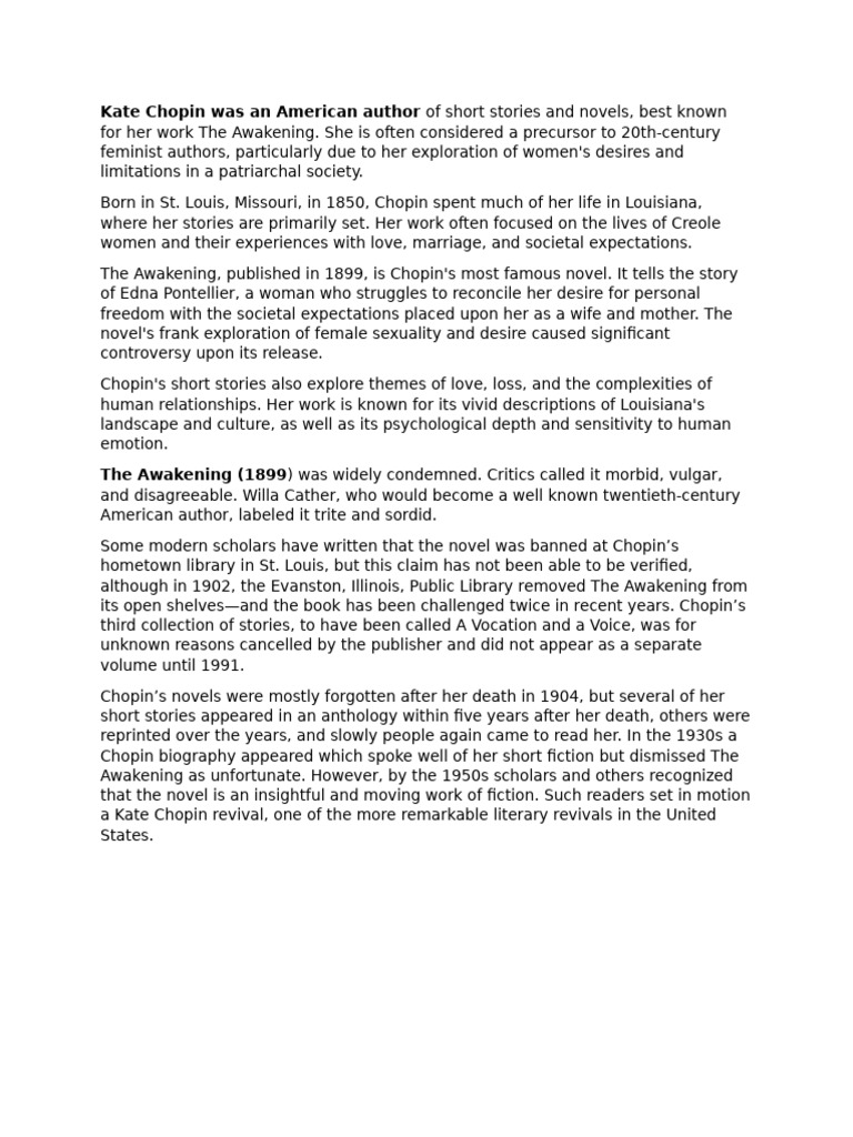 Kate Chopin | PDF