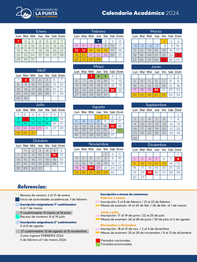 Calendario 2024 ULP | PDF