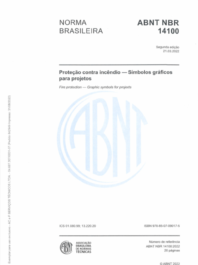 ABNT-NBR 14100-2022 - Proteção Contra Incêndio - Simbolos Gráficos para ...
