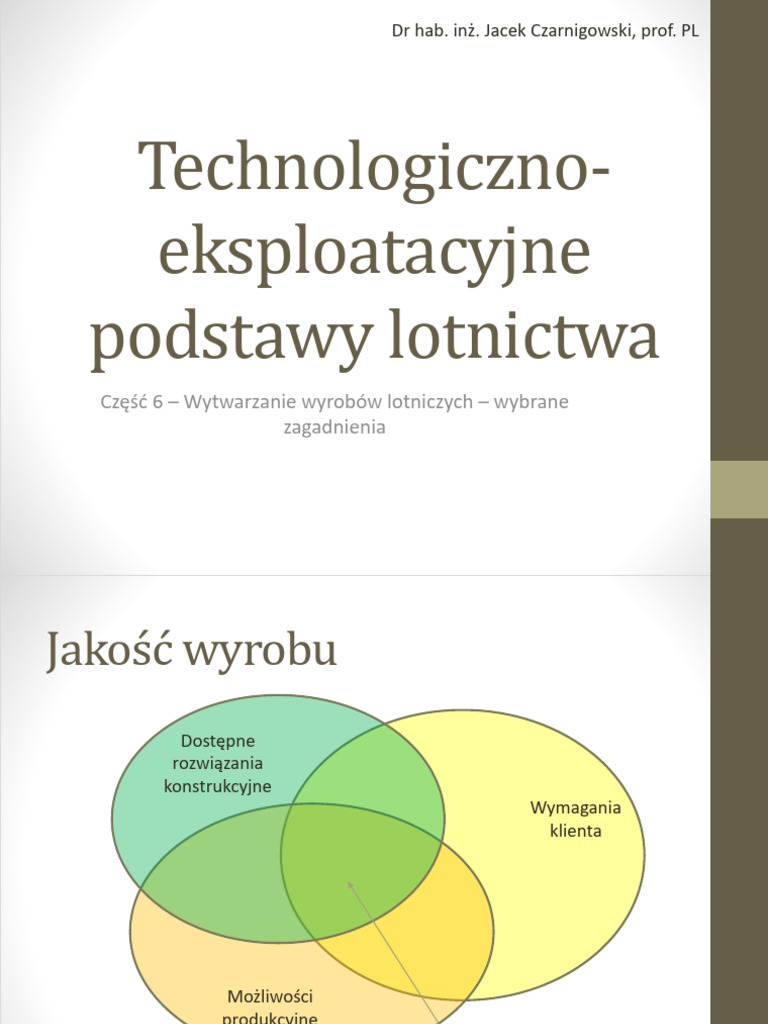 Technologiczno eksploatacyjne 2020 czesc 6 technologia | PDF
