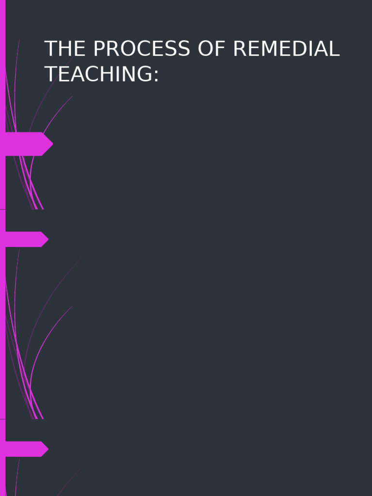 The Process of Remedial Teaching | PDF
