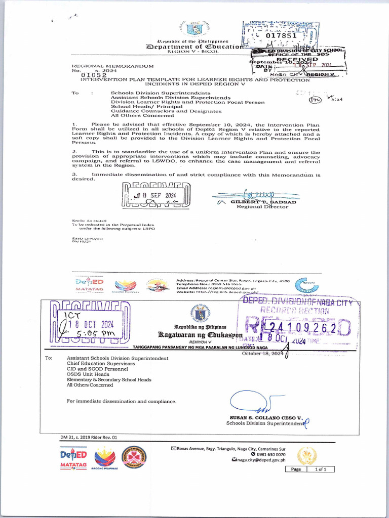 Unnumbered October 18, 2024 Intervention Plan Template For Learner ...