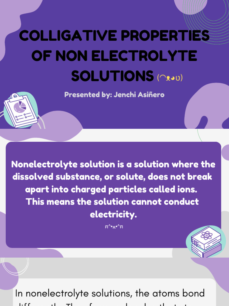 General Chemistry Nonelectrolyte-and-Electrolyte | PDF | Electrolyte ...