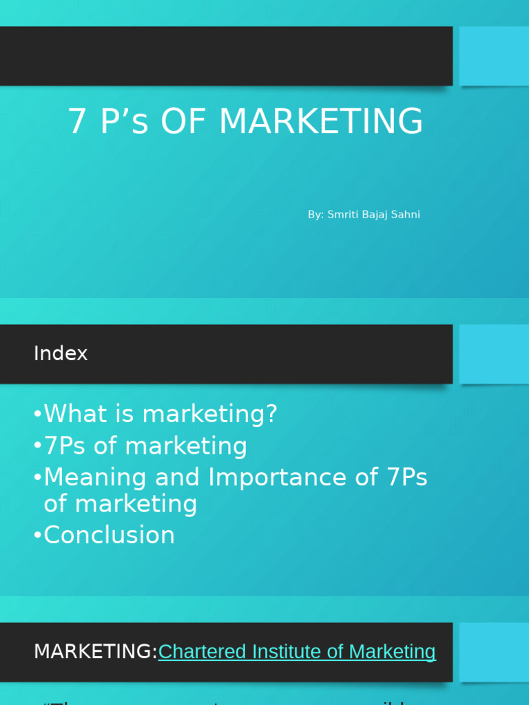 7ps of Marketing | PDF | Marketing | Business Process