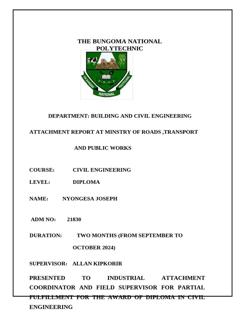 Nickson Attachment Report | PDF | Concrete | Surveying