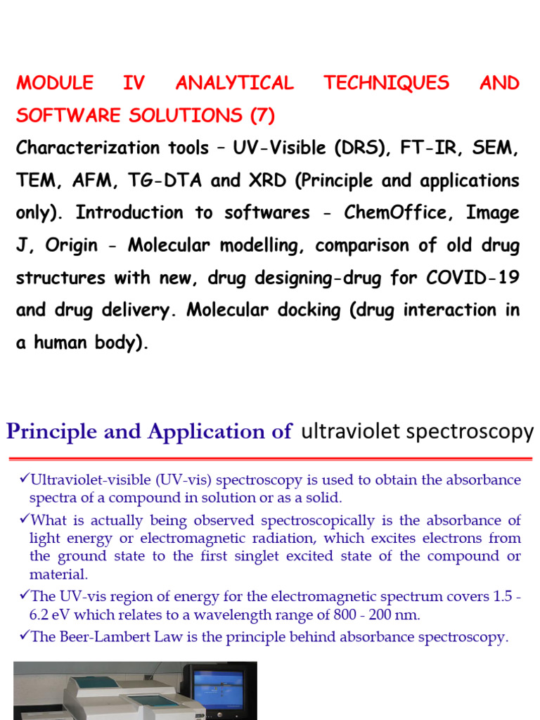 Module 4 CHDX04 | PDF | Atomic Force Microscopy | Scanning Electron Microscope