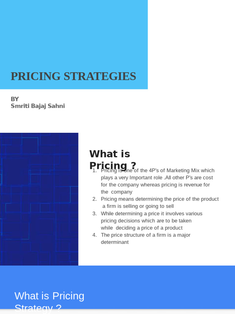 Pricing | PDF | Pricing | Prices