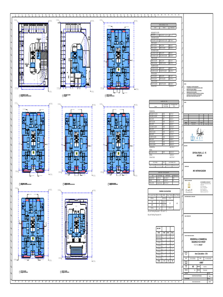 A0007 - Area Calculations - GFA | PDF | Stairs | Pedestrian Infrastructure