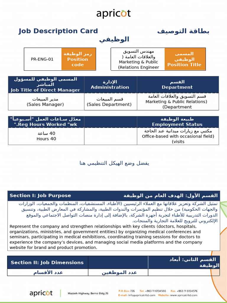 PR-01 - Job Description Card | PDF