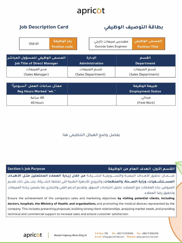 OSE-01 - Job Description Card | PDF