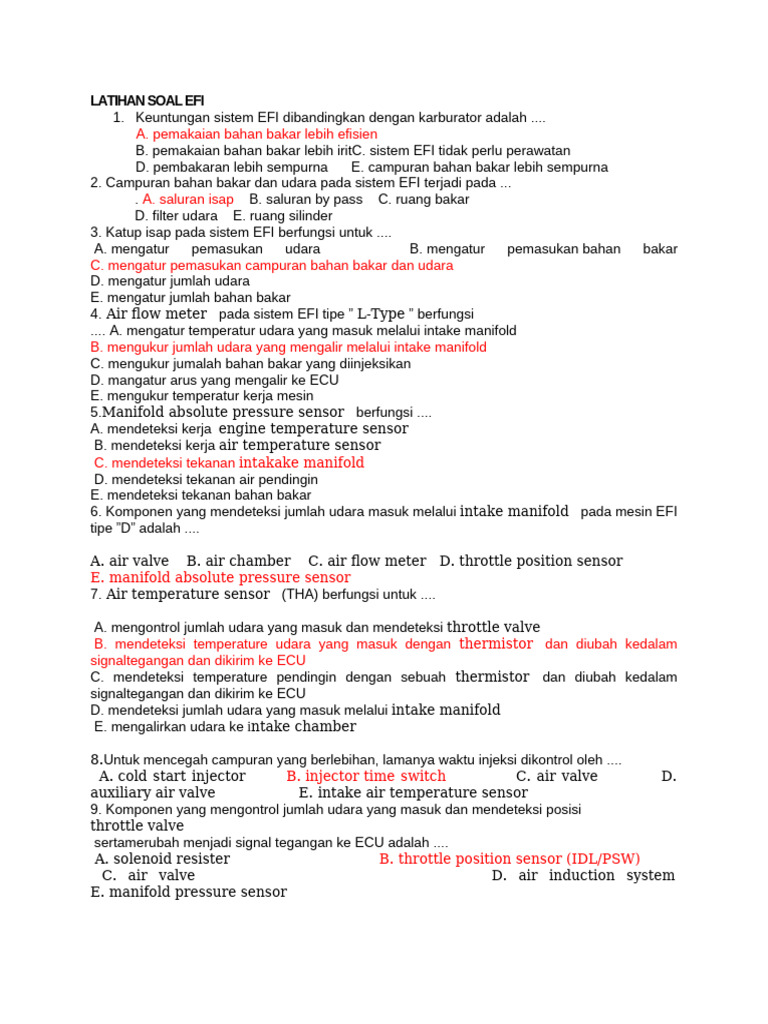 Latihan Soal Efi | PDF