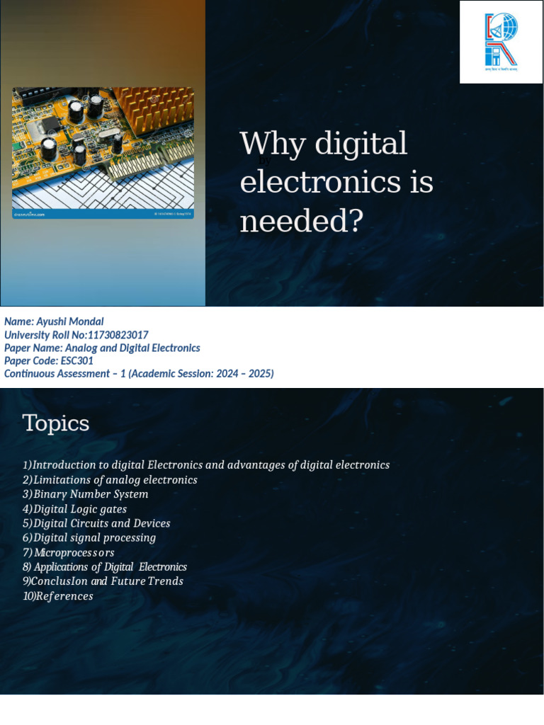 Introduction To Digital Electronics | PDF | Digital Electronics | Logic Gate