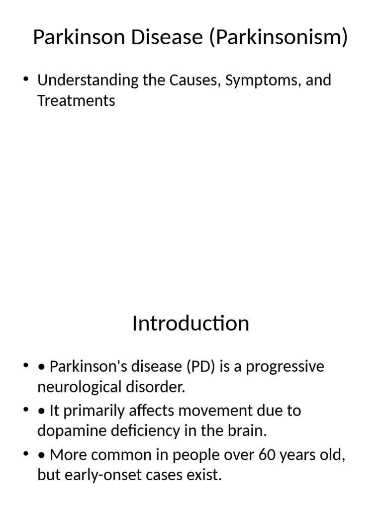 Parkinson's Disease: Causes, Symptoms, Treatments | PDF